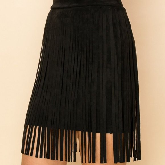 Vocal | Skirts | New Vocal Fringe Suede Western Boho Skirt Sm3x 3colors ...